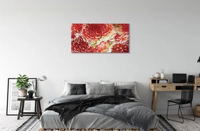 Obrazy na plátně mokré jahody 125x50 cm