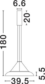Matně bílé hliníkové LED závěsné svítidlo se stínidlem z akrylového skla ø 40 cm Mantle – Nova Luce