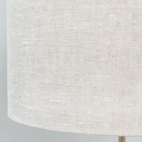 Stolní lampa mosazná s šedým stínítkem 35 cm - Kaso
