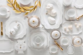 Pip Studio Royal Winter talíř Ø23,5, bílý (krásný porcelánový talíř)