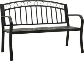 Zahradní lavice se stolkem černá 120 cm ocel 319584