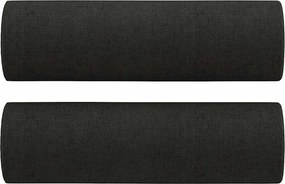 2místná pohovka s polštáři černá 120 cm textil 3200778