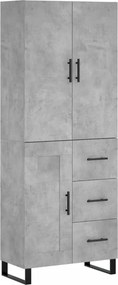 Skříň highboard betonově šedá 69,5x34x180 cm kompozitní dřevo 3196039