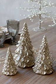 Elegantní vánoční champagne stromek se třpytkami Glitt Forest S - 8*15 cm