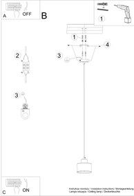 Sollux SL.1132 - Lustr na lanku SAVAR 1xE27/60W/230V černá