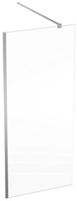 Geberit GEO - Sprchová stěna Walk-In, 90x200 cm, stříbrná/čiré sklo 560.129.00.2