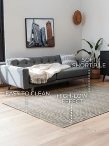 ELLE Decoration, Kusový koberec Perles 106190 Cream Grey z kolekce Elle, 200x280, šedá, ložnice