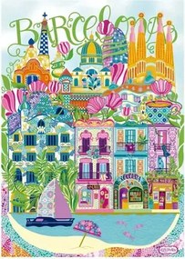 EDUCA Puzzle Car Pintos: Barcelona / 1000 dílků / 48 × 68 cm
