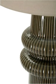 Khaki/krémová keramická stolní lampa s textilním stínidlem (výška 64,5 cm) Harmony – Mauro Ferretti