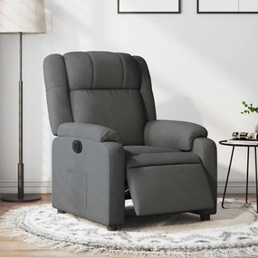 Elektrické polohovací křeslo tmavě šedé textil 3205179