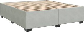 Box spring postel s matrací světle šedá 180x200 cm samet 3290990