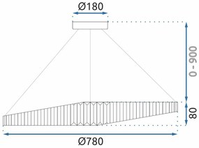 Toolight Závěsné svítidlo APP1202-CP