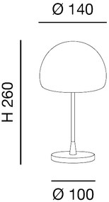 Fabas 3569-30-178 Gaia, dotyková stolní lampa nikl/mléčné sklo 1xG9 33W, výška 26cm