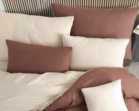 BedTex Povlečení COLOR HNĚDO BÉŽOVÉ, jednobarevné, bavlna hladká, 140x200cm + 70x90cm