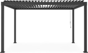 BIZZOTTO Černá hliníková pergola s uzavíracími lamelami GARDA 3x4 m 0795807