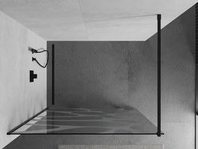 Mexen Kioto sprchová zástěna 80x200 cm 8 mm, černé, bílé provedení, 800-080-101-70-97