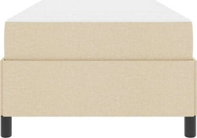 Postel s boxspringem Krémová 100 x 200 cm textil 3398841