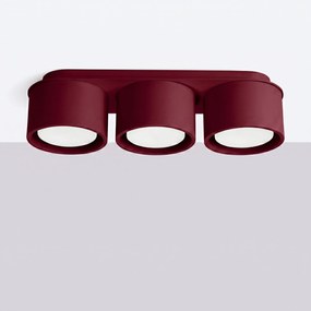 Sollux Lighting Stropní svítidlo MODO 3 bordó GX53