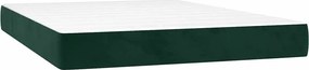 Box spring postel s matrací tmavě zelená 140x200 cm samet 3127556