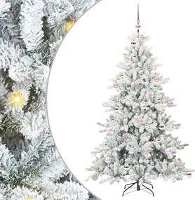 Umělý Skládací Vánoční Strom s stojanem Bílá 180 cm PVC a ocel 3397720