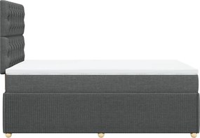 Box spring postel s matrací tmavě šedá 120x200 cm textil 3294331
