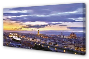 Obrazy na plátně Itálie řeka západu slunce 100x50 cm