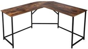 Rohový kancelářský stůl BRAGA Rustic