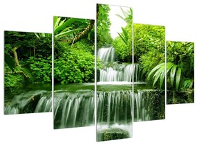 Obraz indonéských vodopádů (150x105 cm)