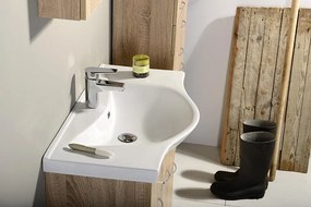 Aqualine, KERAMIA FRESH umyvadlová skříňka 74,5x74x34,7cm, dub platin, 50083