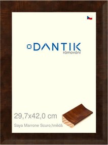 DANTIK rámeček 29,7x42 | Saya Marrone Scurohnědá (Plexi Čiré)