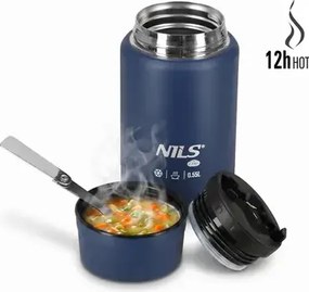 NILS Camp NC3807 modrá / Termoska na jídlo / 550 ml