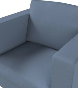 Potah na křesko IKEA Karlanda, krátký barva modrá látka pletený vzor