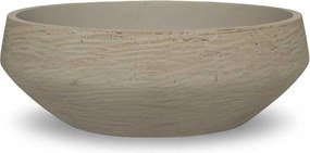 Dekorační mísa SKRELLE, vláknocement, 45x16 cm, béžová