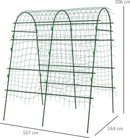 Velký lezecký oblouk, síť proti ptákům, snadná instalace, kov, 144 x 167 x 206 cm