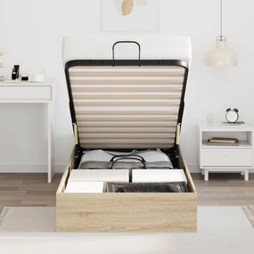 Ottoman postel Sonoma dub 203 x 100 x 25 cm Dřevěný materiál 3409247