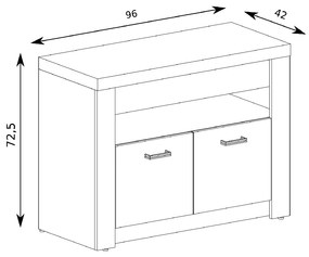 INDIANAPOLIS t | TV stolek I-10 | jasan tmavý