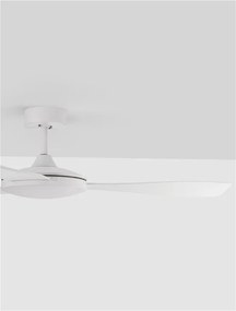 NV 9952360 Stropní ventilátor BLAIRE tělo z hliníku matná bílá a sklo 3ABS bílé listy - NOVA LUCE