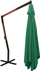 vidaXL Konzolový slunečník s dřevěnou tyčí 400 x 300 cm pískově [318428] Barva: antracitová