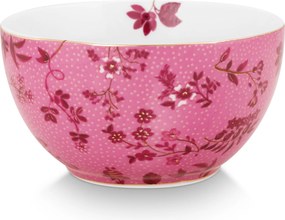 Pip Studio Jolie Flowers miska ∅12cm, růžová (miska z tenkostěnného porcelánu)