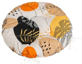 Bellatex Sedák Adéla prošívaný kulatý průměr 40 cm Oblázky oranžová