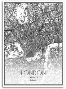 Gario Obraz na plátně Plán města Londýna Rozměry: 40 x 60 cm