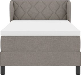 Postel s boxspringem s čelo Taupe 90 x 200 cm textil 3340070