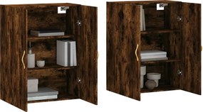 Nástěnné skříňky 2 ks kouřový dub 69,5 x 34 x 90 cm 3195608