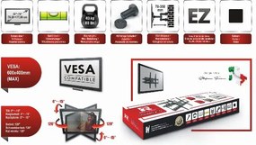 RED EAGLE SOLID BLACK 30"- 70" držák TV
