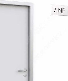 ACCEPT Označení podlaží "7. NP" - stříbrná tabulka - černý popis