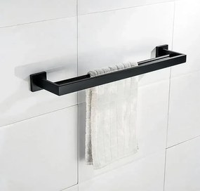 CERANO - Nástěnný držák na ručníky Alto, 60 cm, černá matná, CER-CER-479326