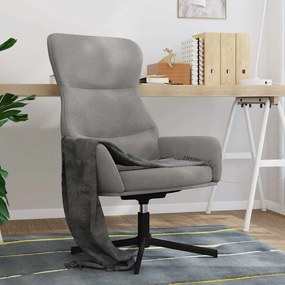vidaXL Relaxační křeslo samet [341112] Barva: světle šedá