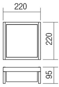 Redo 90241 nástěnné LED svítidlo Scrigno tmavě šedé, 18W, 3000K, 22cm