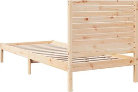Prodloužený rám postele bez matrace 90 x 220 cm masivní dřevo 3309309