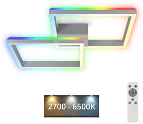 Brilo | Brilo - LED RGBW Stmívatelný přisazený lustr FRAME 2xLED/17W/230V 2700-6500K+ DO | BL1292
